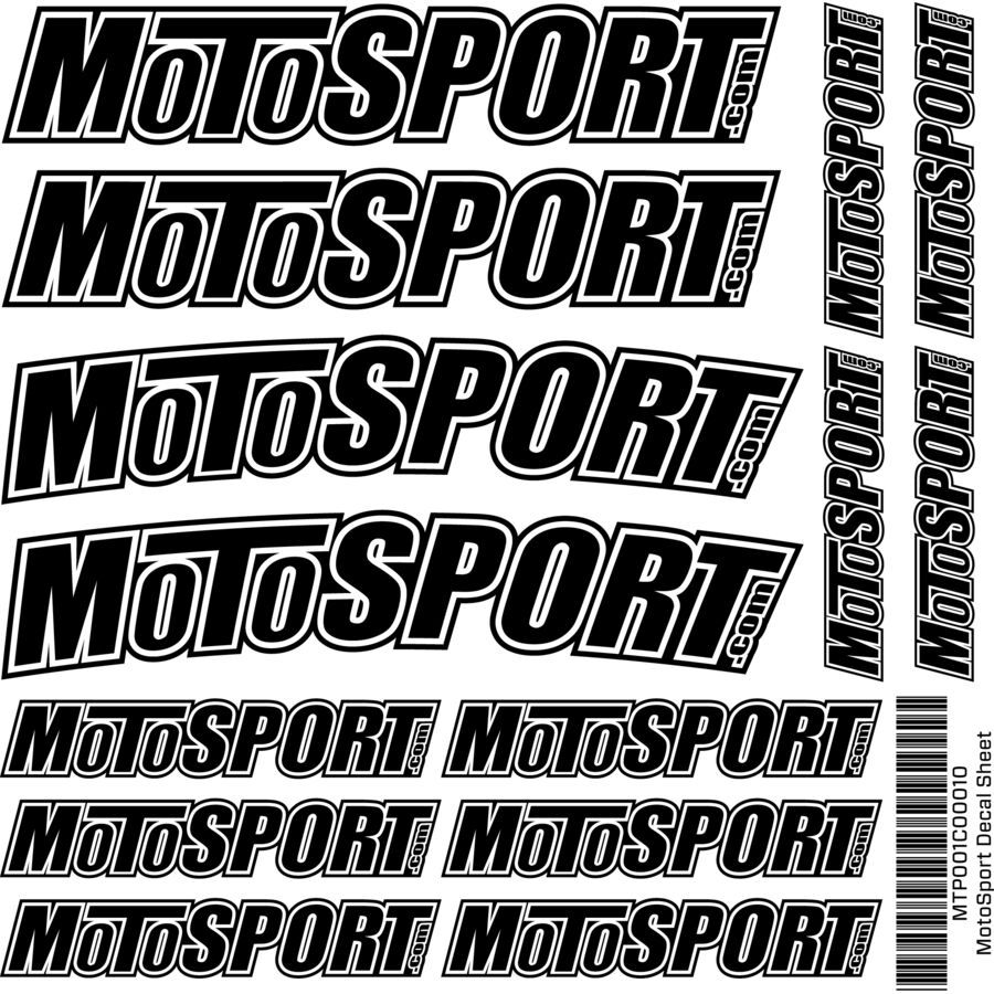 MotoSport Decal Sheet | MotoSport