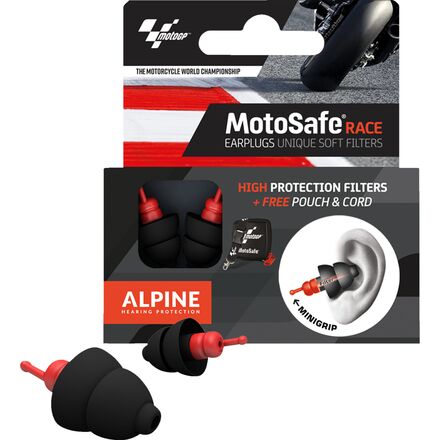 Alpine Hearing Protection MotoSafe Race MotoGP Earplugs | MotoSport