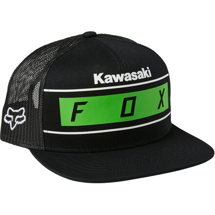 Shop Fox Racing Kawasaki Stripes Snapback Hat | MotoSport (Legacy URL)