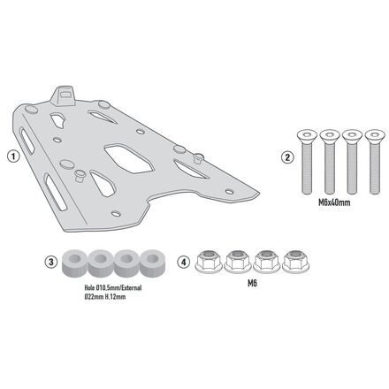 Givi Top Case SRA Aluminum Rear Rack | MotoSport