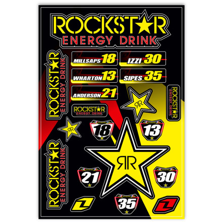 One Industries ZZZ Rockstar Energy Racing Decal Sheet | MotoSport ...