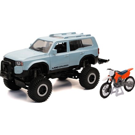 New Ray Toys 1:18 Scale Toyota Land Cruiser And Bike | MotoSport