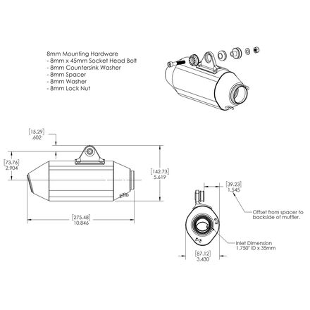 Shop Yoshimura RS-2 Builder Mini Bike Muffler Kit | MotoSport