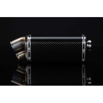 Shop Yoshimura TRI-Oval Dual Outlet Builder Mini Bike Muffler Kit ...